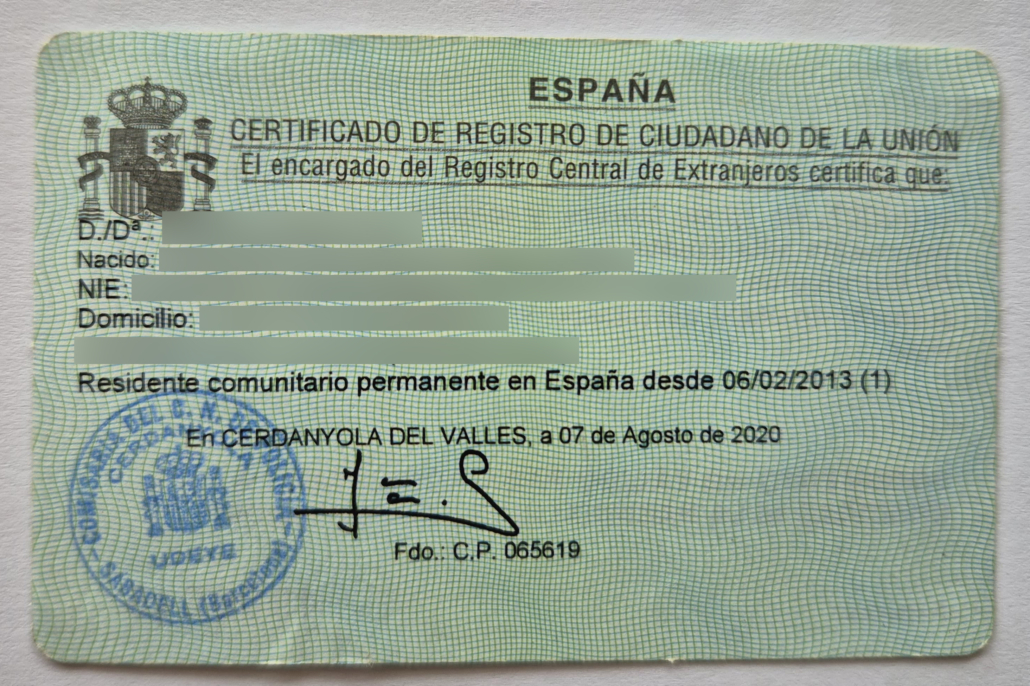 Difference between NIE, NIE card & TIE - NIE Barcelona